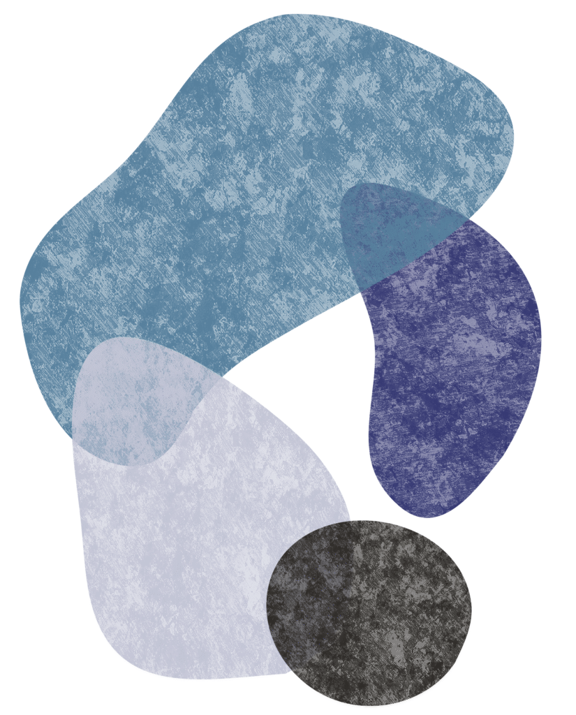 Layered Blue Organic Abstract – Minimalist Textured Art for Modern Spaces